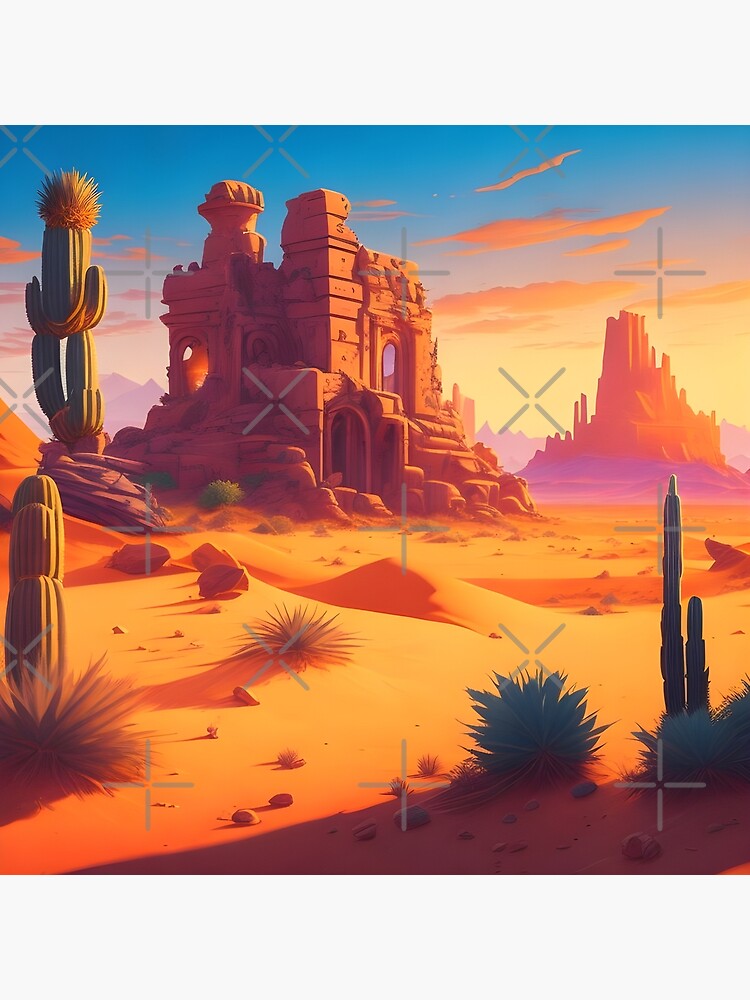 "Desert illustration Drawing" Poster for Sale by imabbasanwar | Redbubble