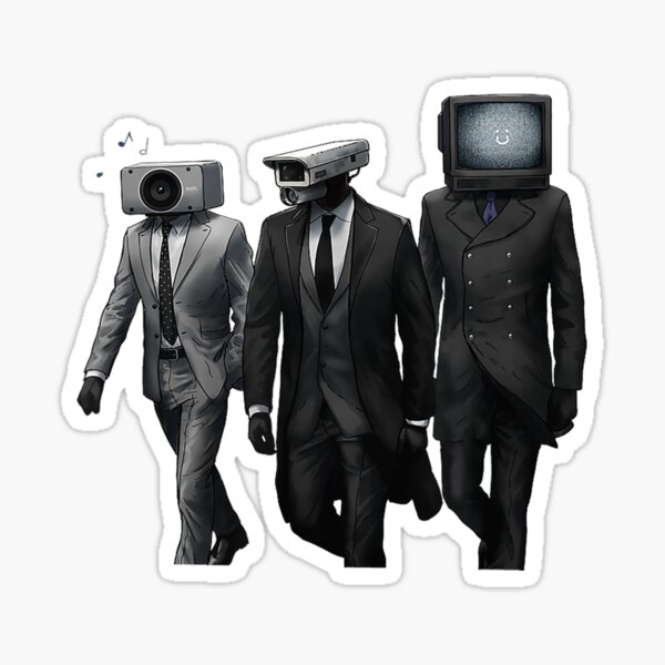 "Cameraman, Speakerman, TVman, Skibidi Toilet meme game" Sticker for ...