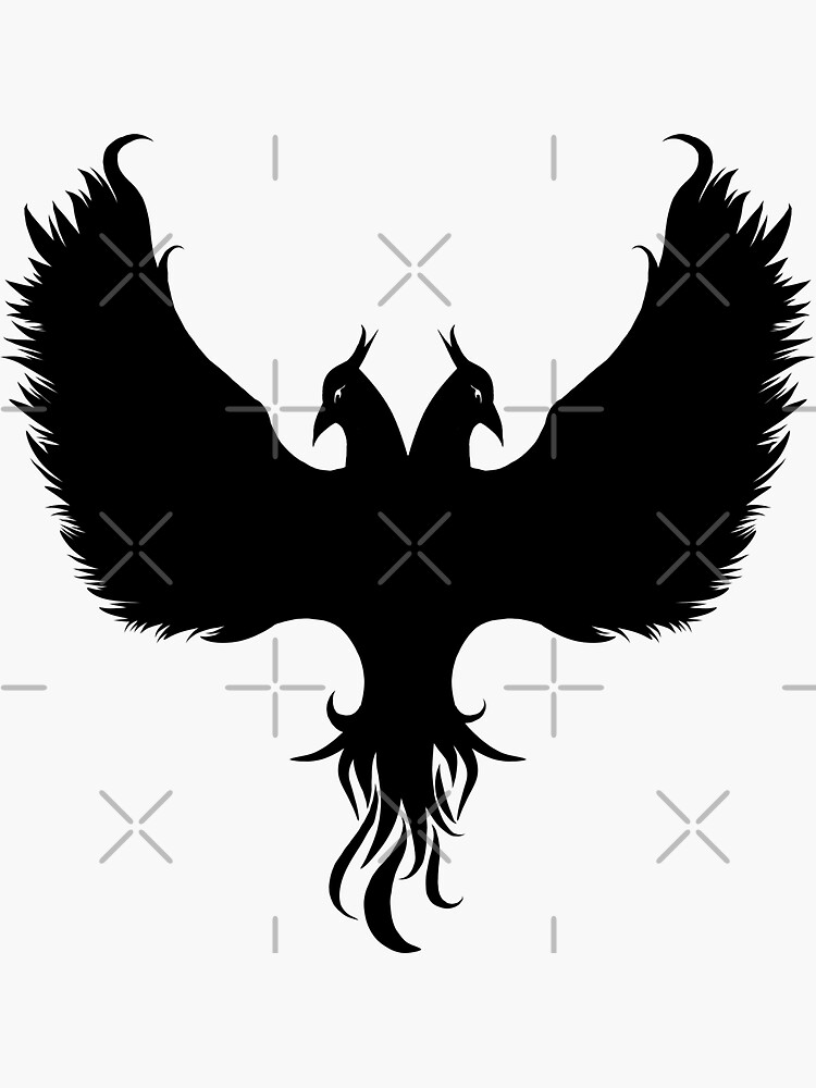"Full Feathered Double-headed Phoenix" Sticker for Sale by Stormpaint ...