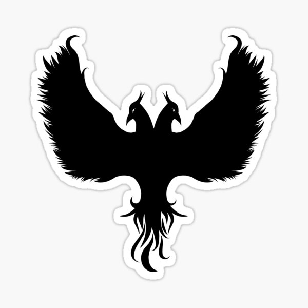 "Full Feathered Double-headed Phoenix" Sticker for Sale by Stormpaint ...