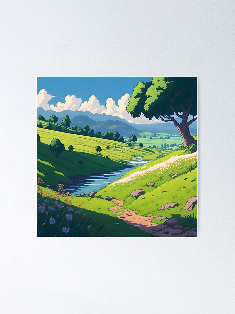 "Beautiful Country Side Farm" Poster for Sale by imabbasanwar | Redbubble