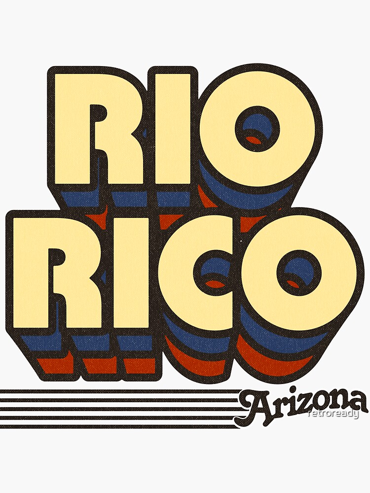 "Rio Rico, Arizona | Retro Stripes" Sticker by retroready | Redbubble
