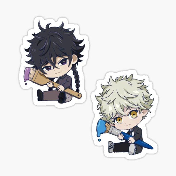 "Yaguchi Yatora Haruka Hashida Blue Period Chibi " Sticker for Sale by ...