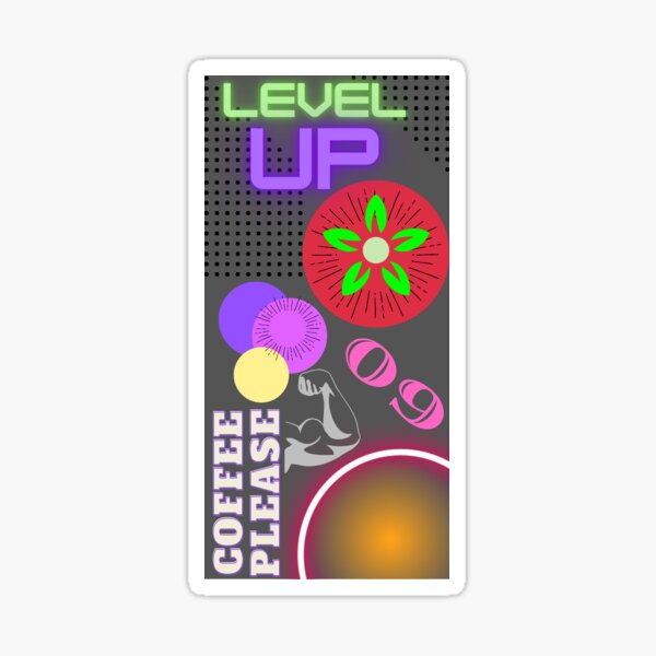 "LEVEL UP " Sticker for Sale by saktiprakash | Redbubble