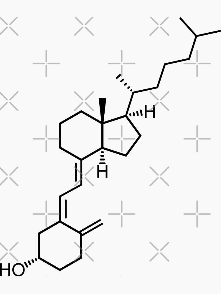 "Vitamin D3 Cholecalciferol C27H44O Molecule" Sticker for Sale by Zeeph ...