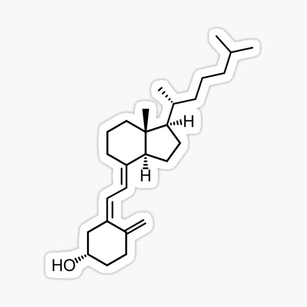 "Vitamin D3 Cholecalciferol C27H44O Molecule" Sticker for Sale by Zeeph ...