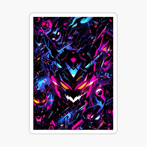 "Blacklight Anime Mecha Fluorescent Glow : A Cyber Neon Fusion of ...