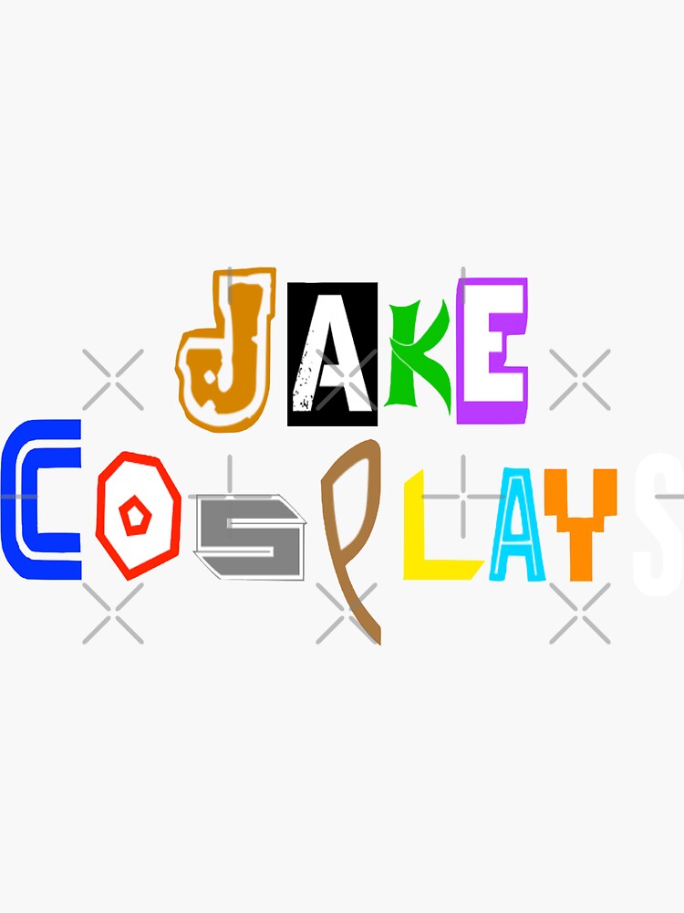 "Jake Cosplays" Sticker for Sale by jakersvelmax | Redbubble