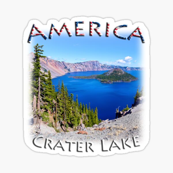 "America - Oregon - Crater Lake" Sticker for Sale by Adam Gormley ...