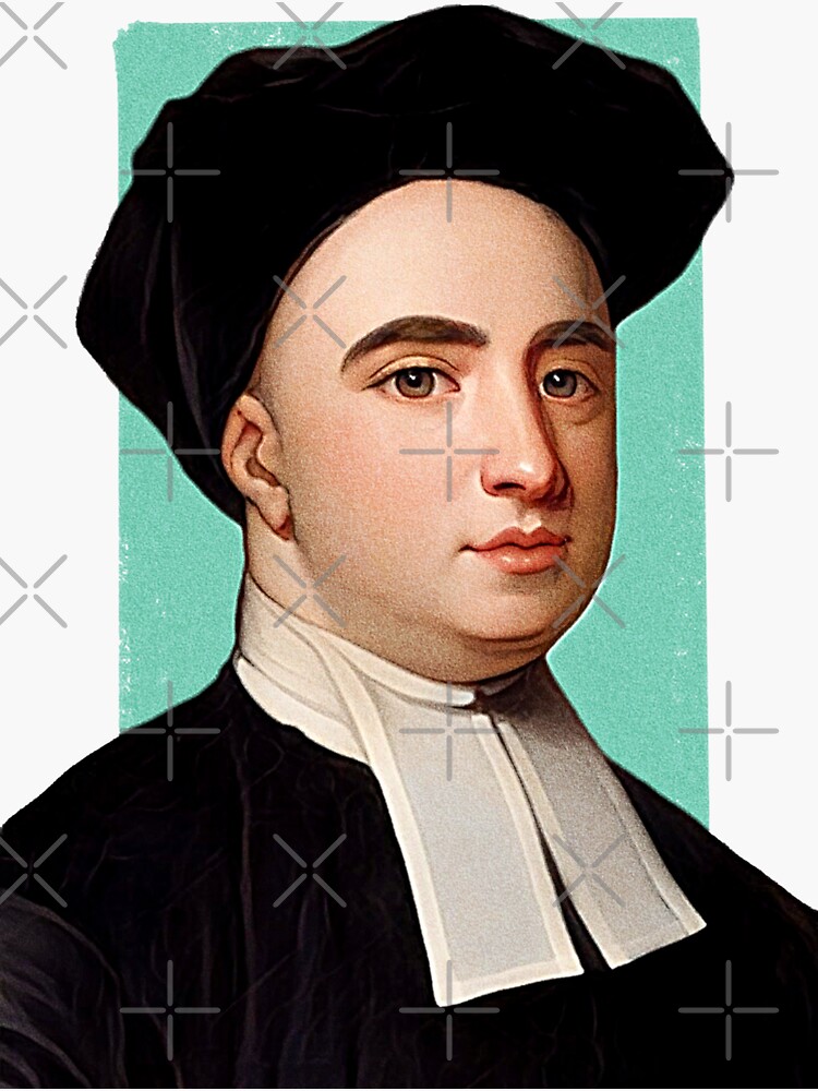 "Irish Philosopher George Berkeley - pistachio - illustration " Sticker ...