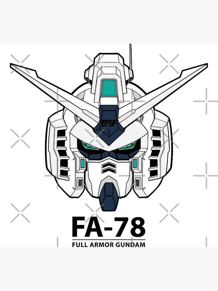 "FA-78 Full Armor Gundam Head (Thunderbolt Ver.)" Art Print by ...
