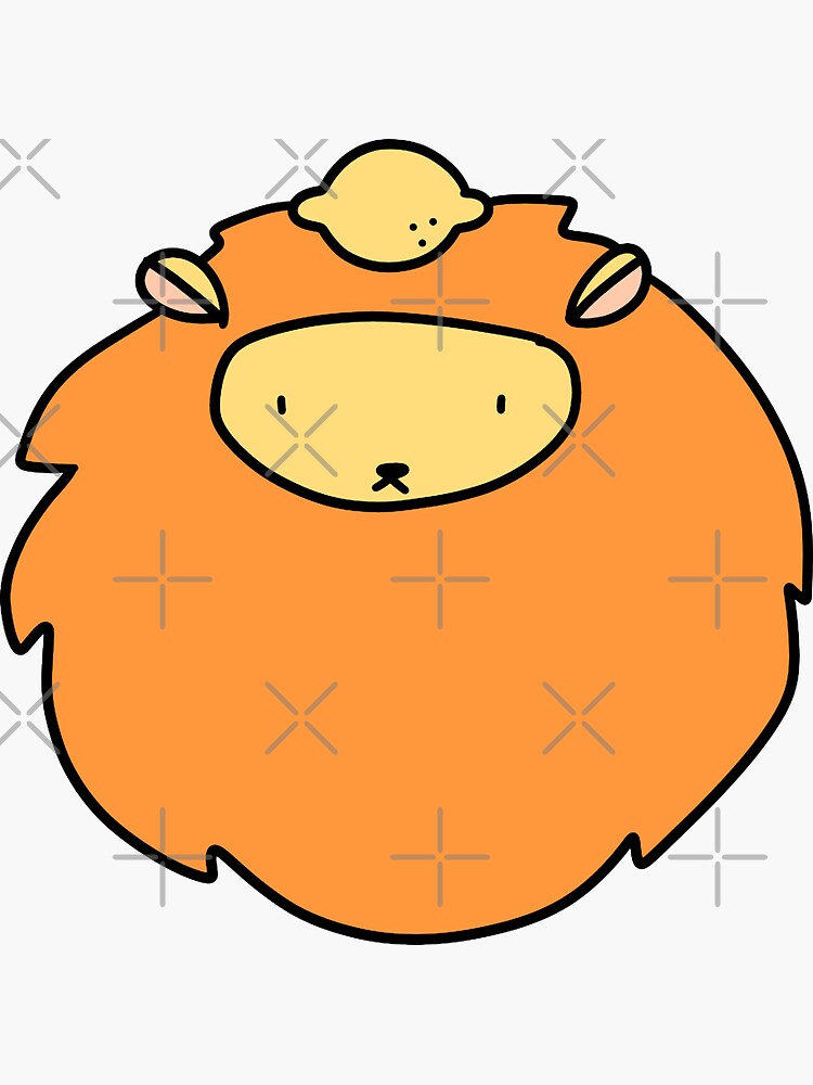 "Lemon Lion Face" Sticker by SaradaBoru | Redbubble