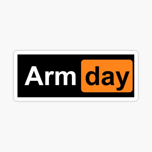"Gym-Armday" Sticker by Samotivation | Redbubble