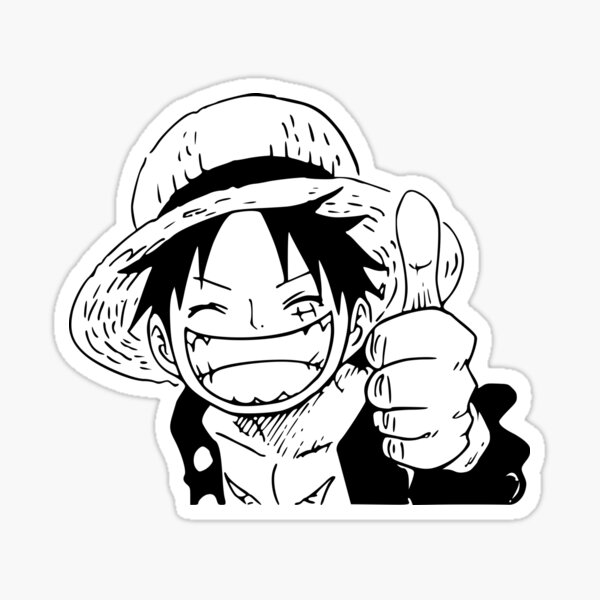 "Good Job! | Luffy One Piece" Sticker for Sale by sandsgnn | Redbubble