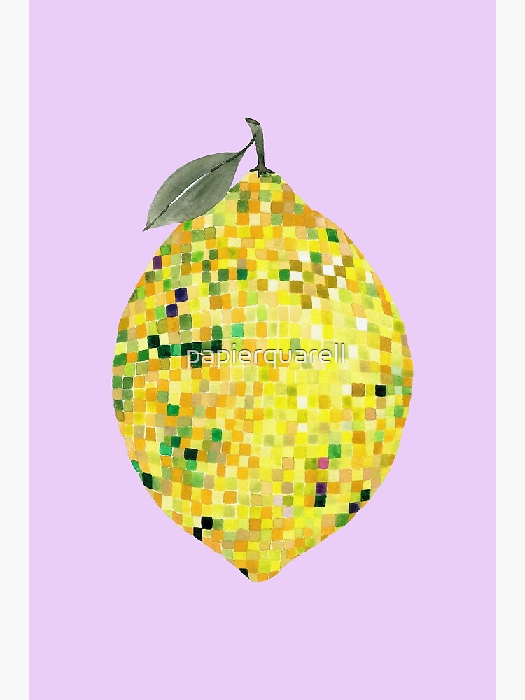 "Disco Ball Lemon" Poster for Sale by papierquarell | Redbubble