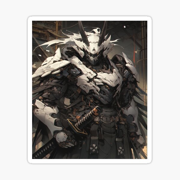 "Armored Samurai - Mecha Death Knight" Sticker for Sale by Splatter ...
