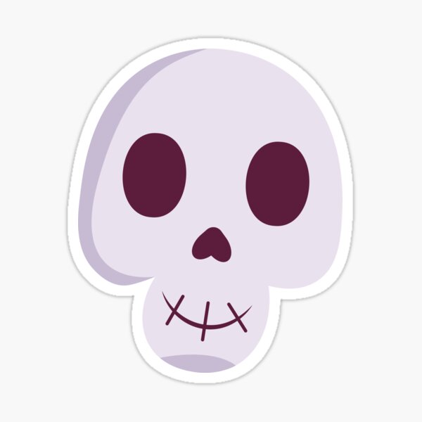 "Cute Skull Illustration " Sticker for Sale by Markedverdesign | Redbubble