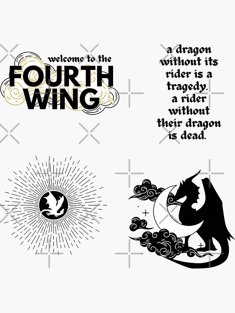 "Fourth Wing Sticker Pack" Sticker for Sale by biancacaleman | Redbubble