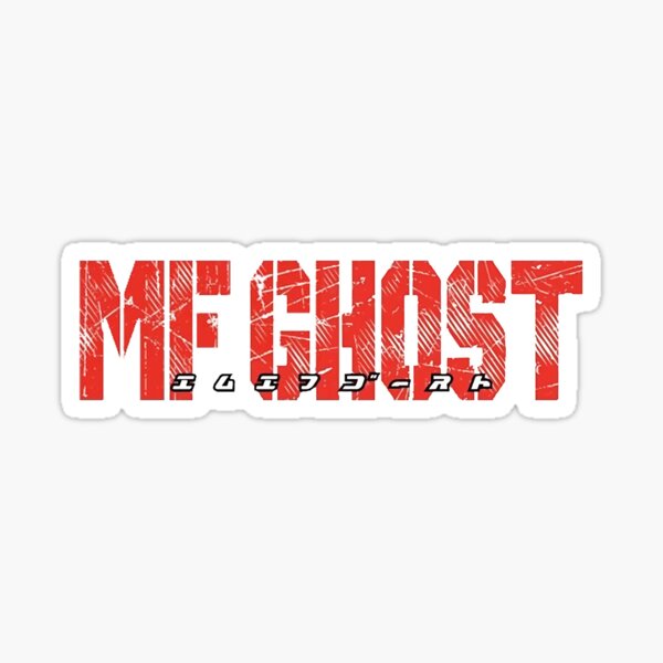 "LOGO MF GHOST JAPAN - RED" Sticker by Jean-Pierre C | Redbubble