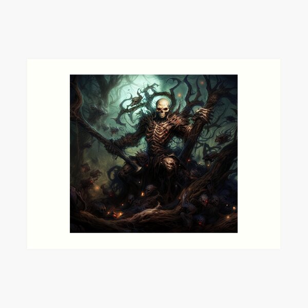 "Skeleton King" Art Print for Sale by Dawn van Doorn | Redbubble