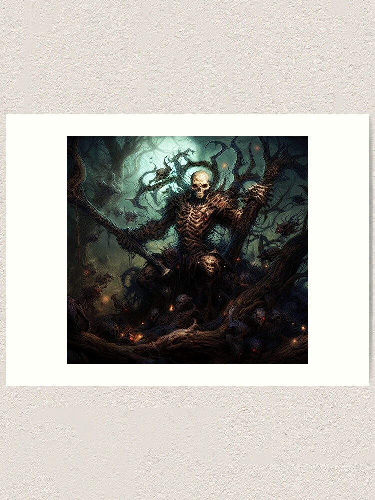 "Skeleton King" Art Print for Sale by Dawn van Doorn | Redbubble