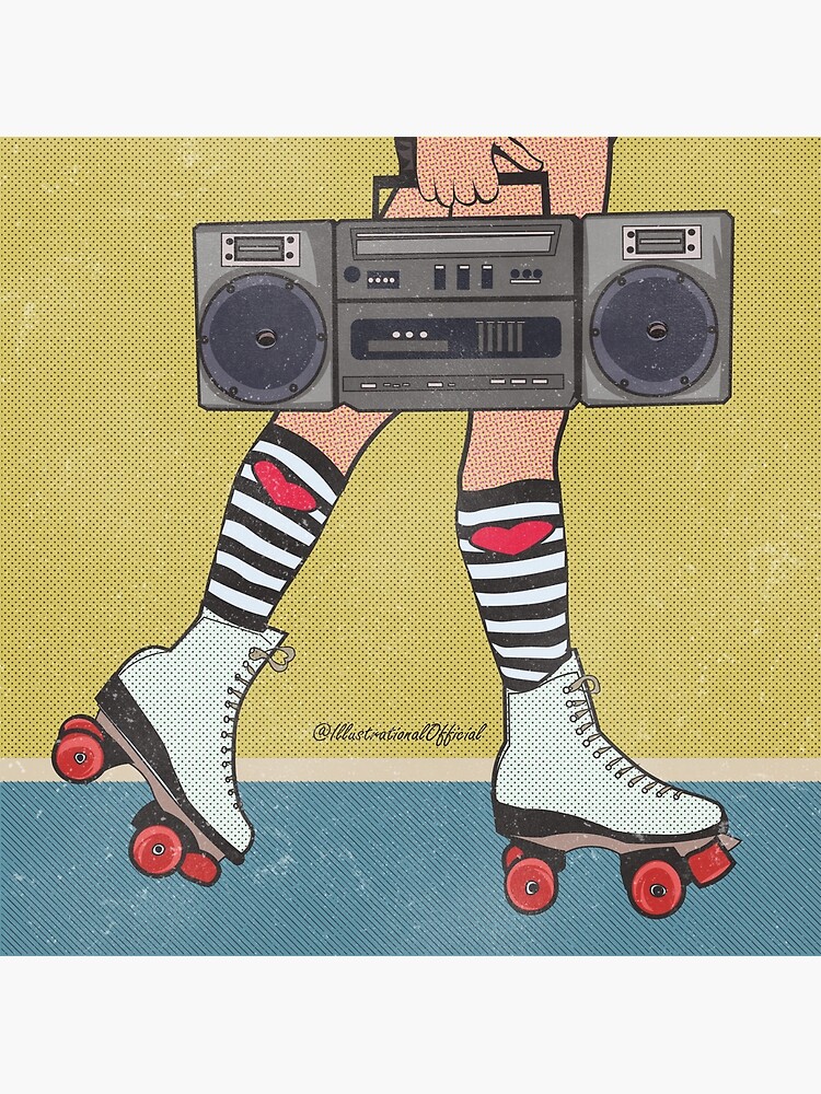 "retro 80s stereo comic art yellow" Poster for Sale by illustrational0 ...