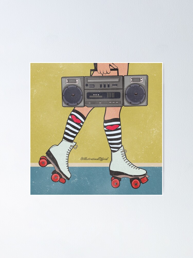 "retro 80s stereo comic art yellow" Poster for Sale by illustrational0 ...