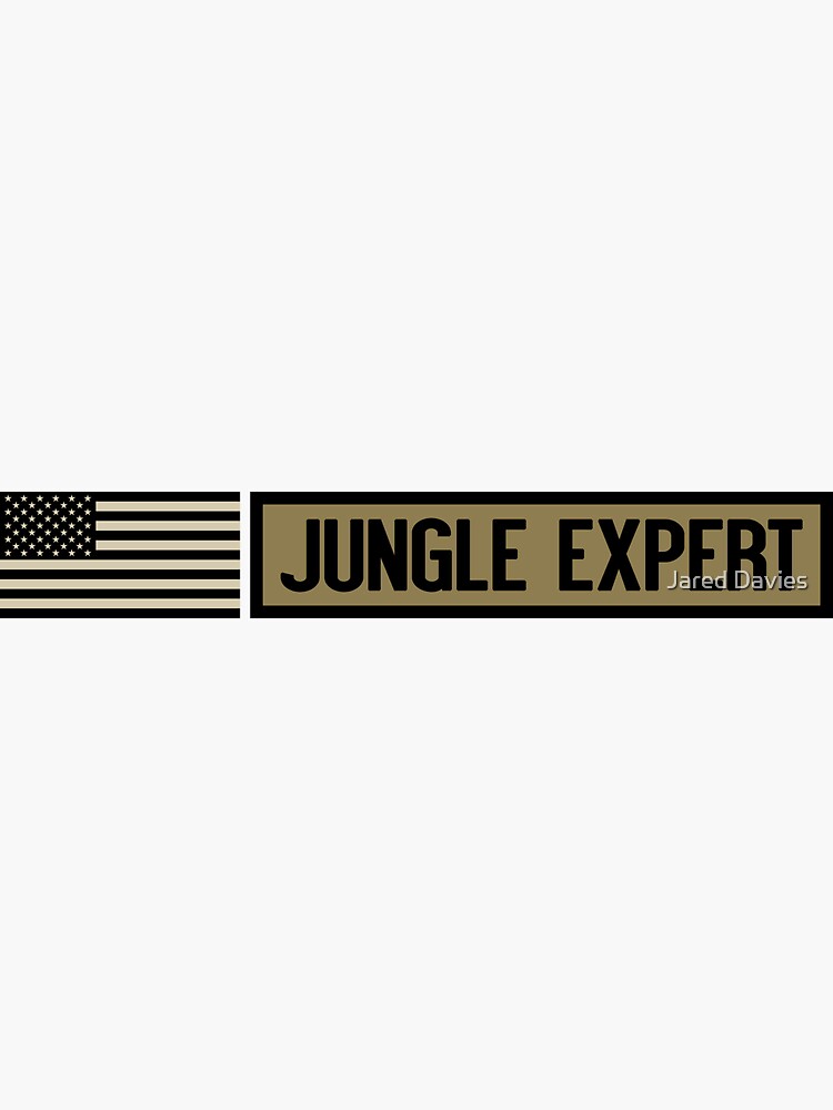 "Military: Jungle Expert" Sticker for Sale by Jared Davies | Redbubble