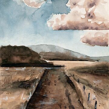 "Muted Desert Scenery - Watercolor Painting" Sticker for Sale by ...