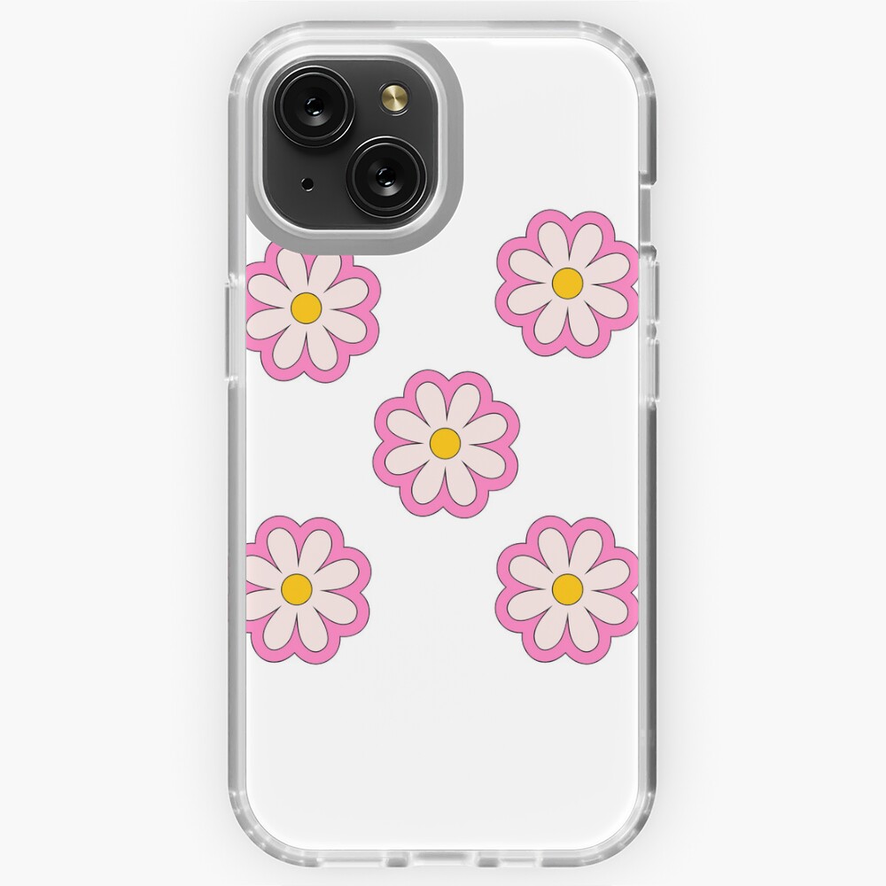 "pink daisy cartoon flower pack" Sticker for Sale by kktown | Redbubble