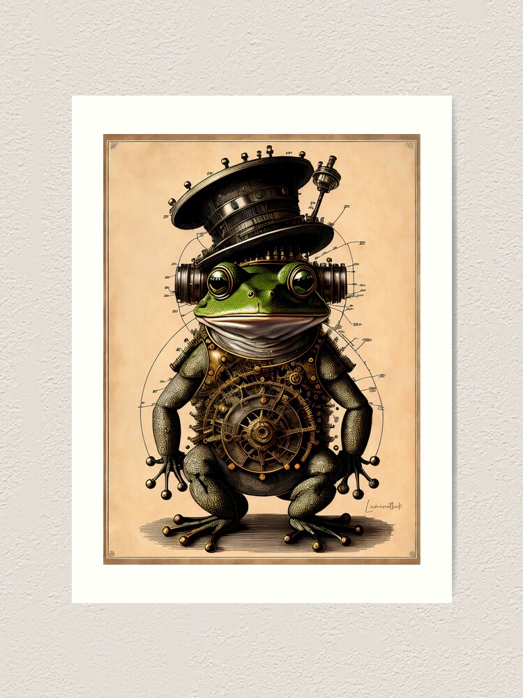 "steampunk frog" Art Printundefined by Luminathek | Redbubble
