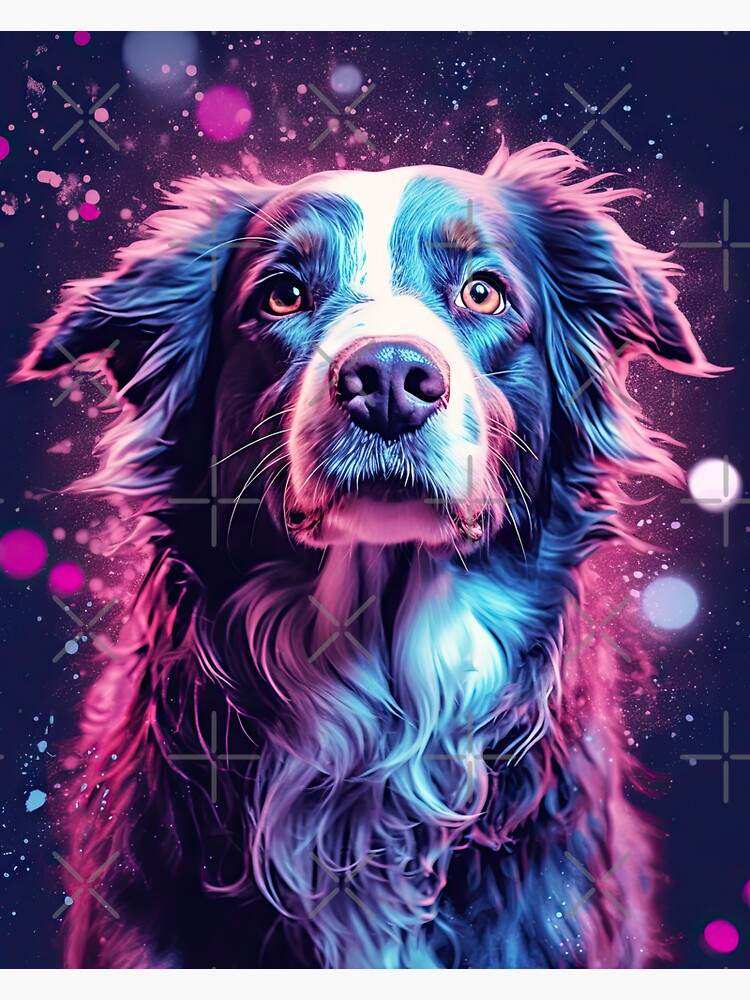 "Colorful Dog" Sticker for Sale by Elite's Workshop | Redbubble