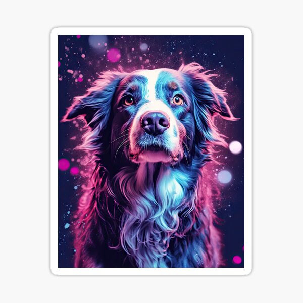 "Colorful Dog" Sticker for Sale by Elite's Workshop | Redbubble