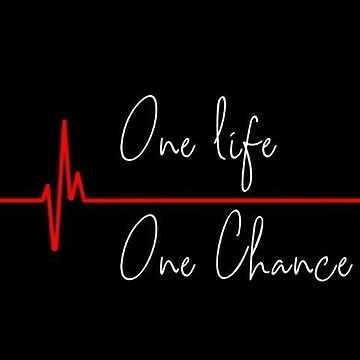 "One Life One Chance" Sticker for Sale by TopThreadTrove | Redbubble