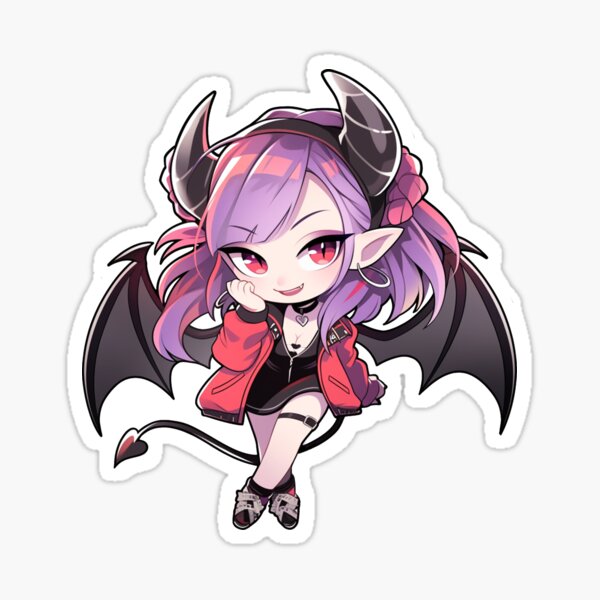 "Chibi Street Style Succubus Sticker - Halloween" Sticker for Sale by ...