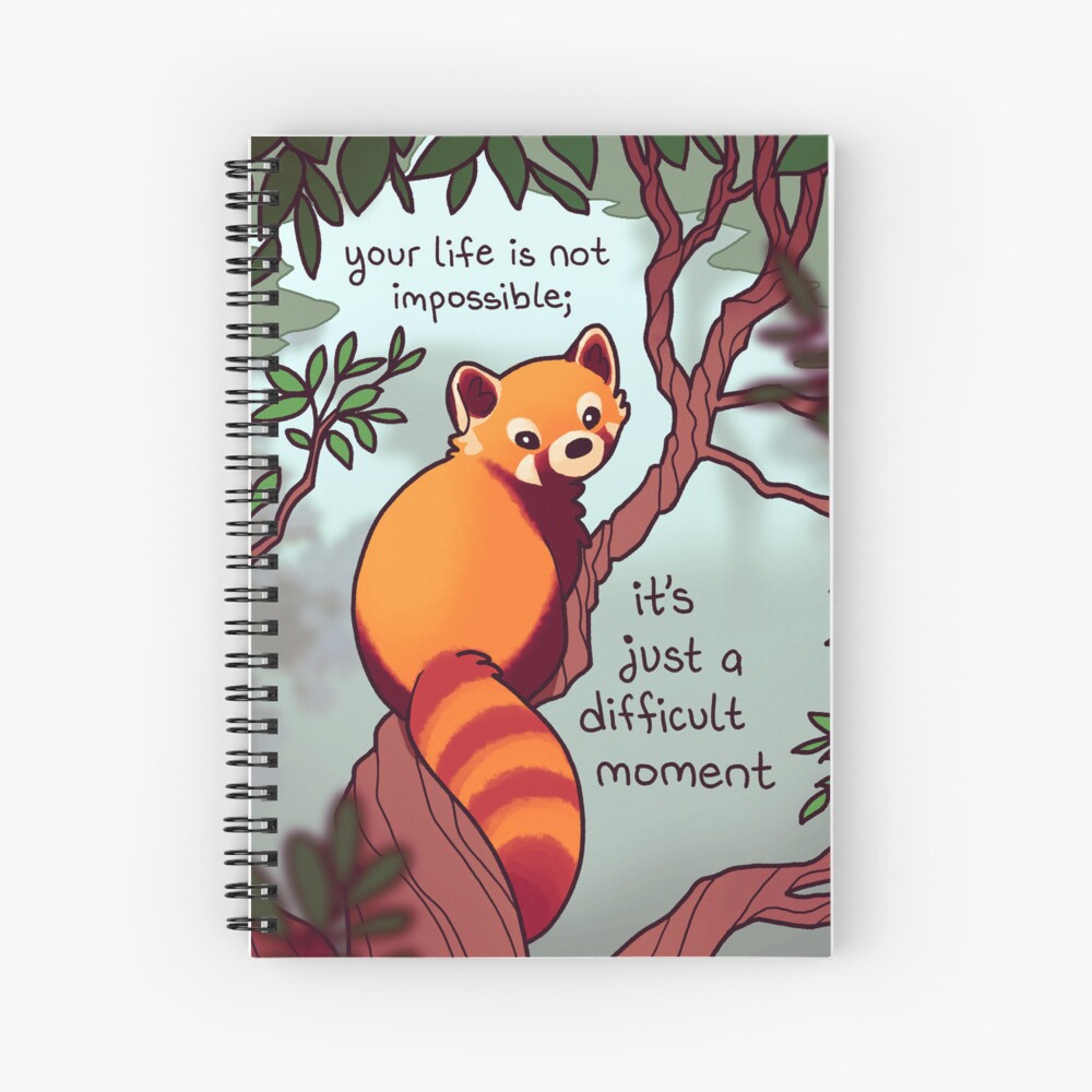 ""Difficult Moment" Encouraging Red Panda" Sticker for Sale by ...