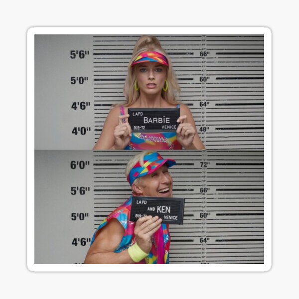 "Barbie & Ken mugshot" Sticker for Sale by Gingerschnapps | Redbubble