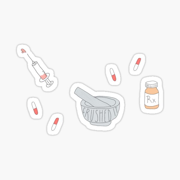 "Pharmacy Sticker Pack" Sticker for Sale by Mandy Stokes | Redbubble