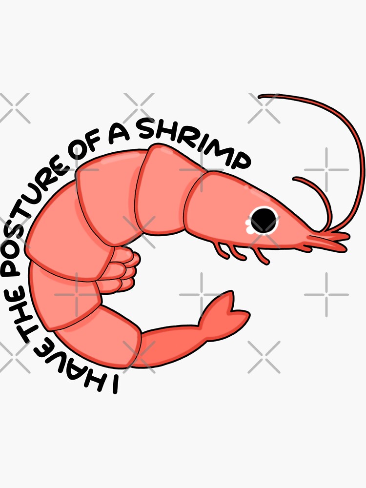 "I Have The Posture Of A Shrimp" Sticker for Sale by hunnyxhime | Redbubble