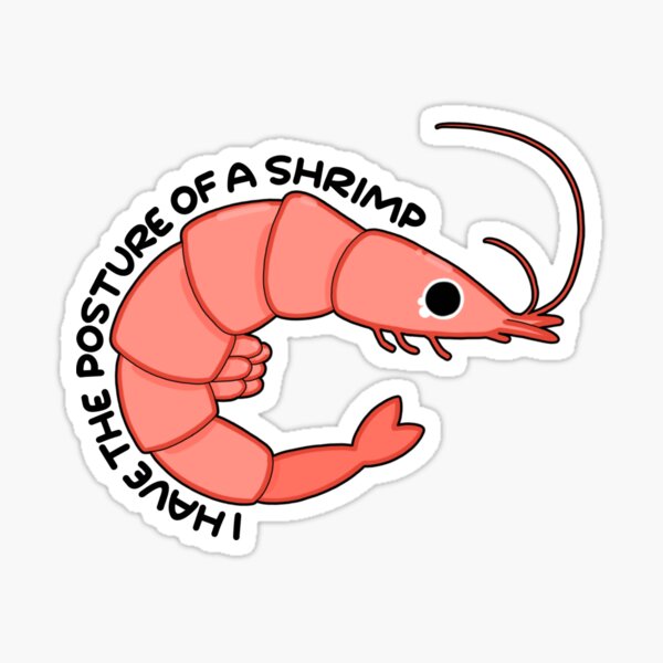 "I Have The Posture Of A Shrimp" Sticker for Sale by hunnyxhime | Redbubble