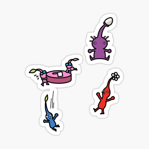 "One Pikmin Two Pikmin Red Pikmin Blue Pikmin" Sticker for Sale by ...
