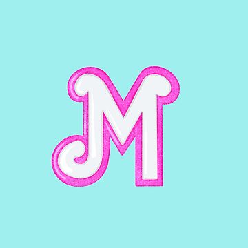 "Barbie Initial, M" Sticker for Sale by Laceyjae | Redbubble