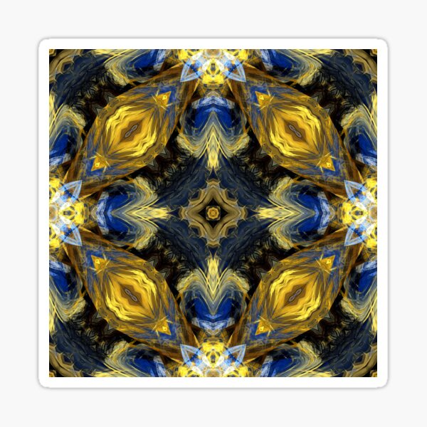 "gold and blues circle and black cross" Sticker for Sale by ...