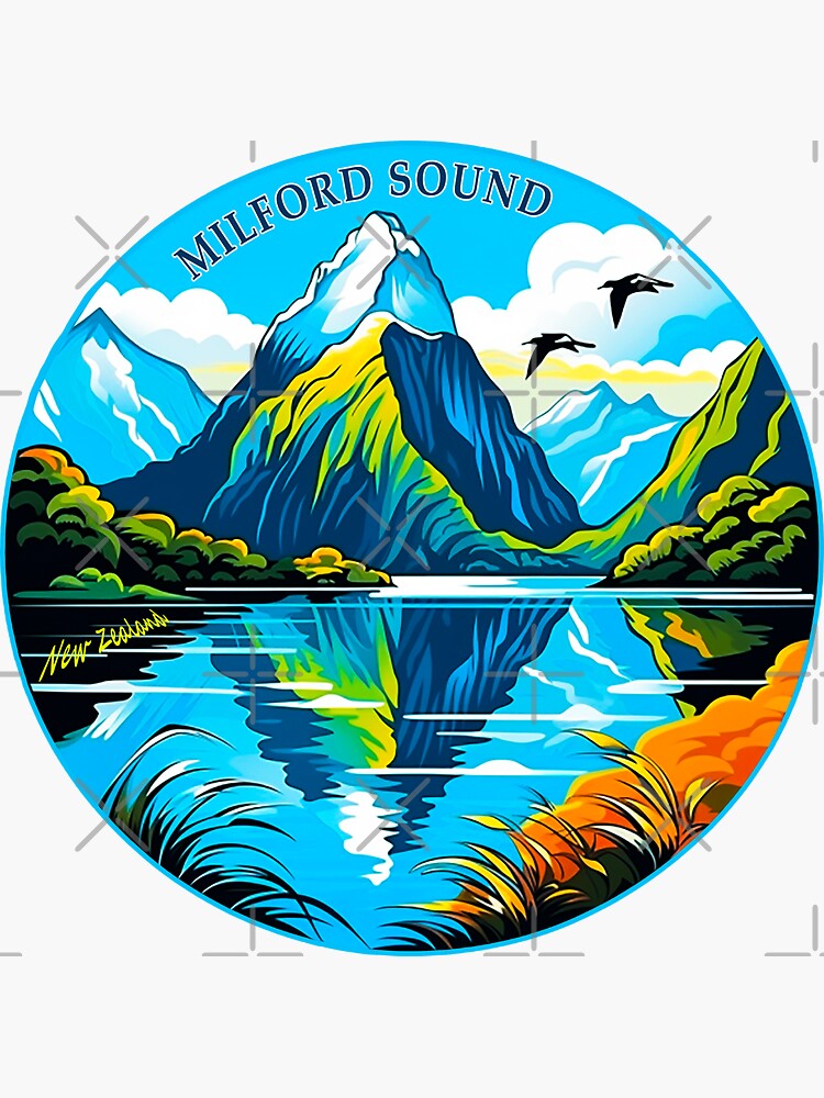 "Milford Sound, New Zealand" Sticker for Sale by frigamribe88 | Redbubble