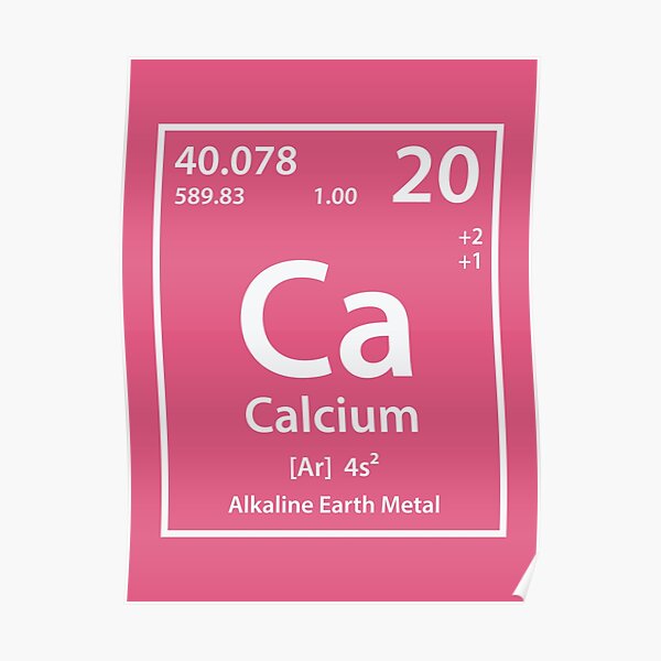 "Calcium Element" Poster for Sale by cerebrands | Redbubble