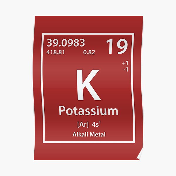 "Potassium Element" Poster by cerebrands | Redbubble