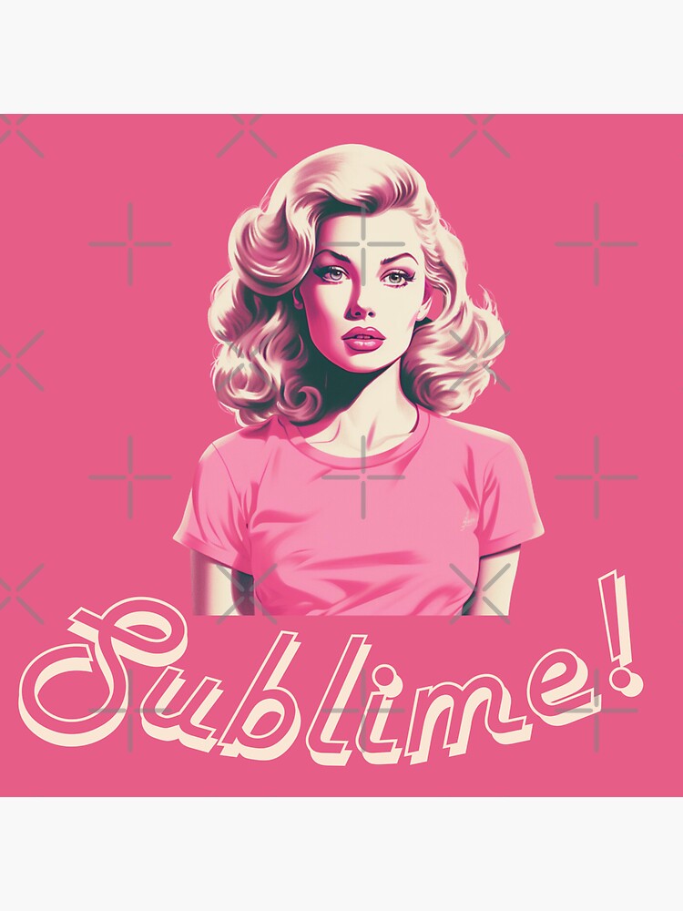 "Sublime Barbie Hot Pink Retro Vintage" Sticker for Sale by ...