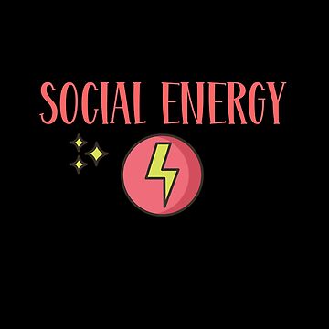 "Social Battery Social Energy Introvert" Sticker for Sale by ...