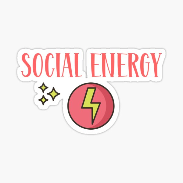 "Social Battery Social Energy Introvert" Sticker for Sale by ...
