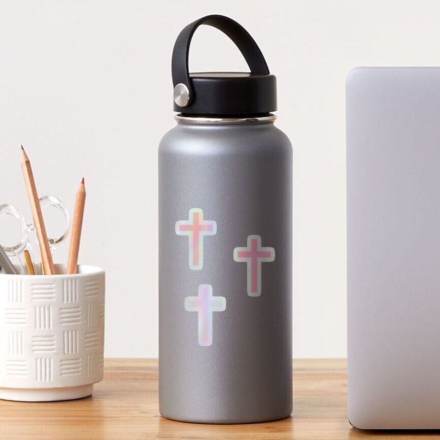 "Pink Cross Sticker Pack" Sticker for Sale by SunshineCafeCo | Redbubble